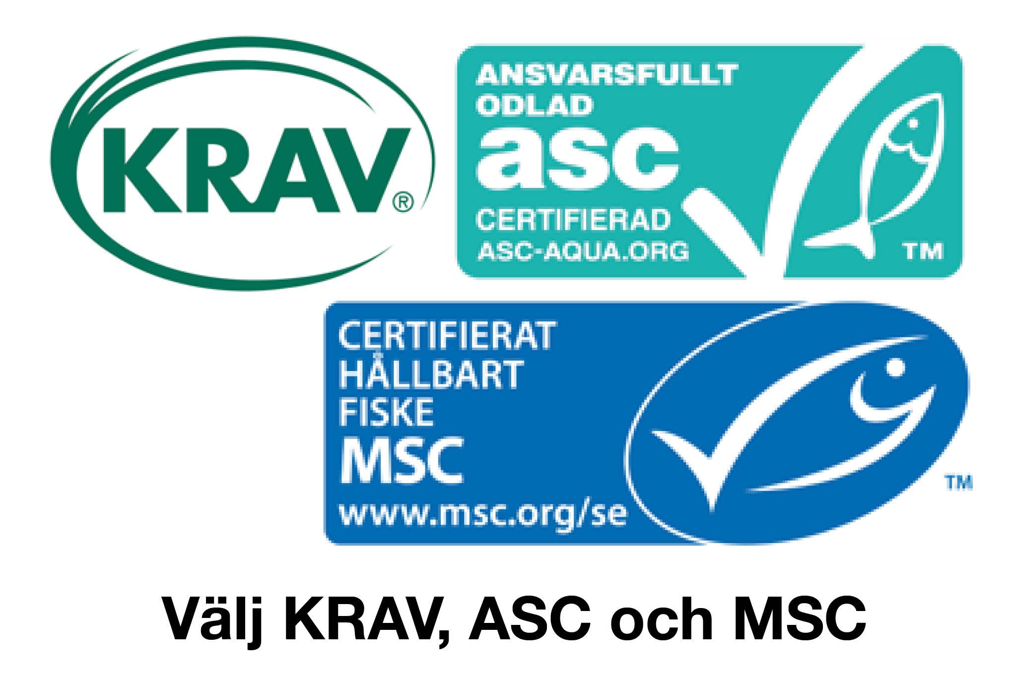 Miljömärkta fisk och skaldjur MSC ASC KRAV märkta – Miljöfiskbilen
